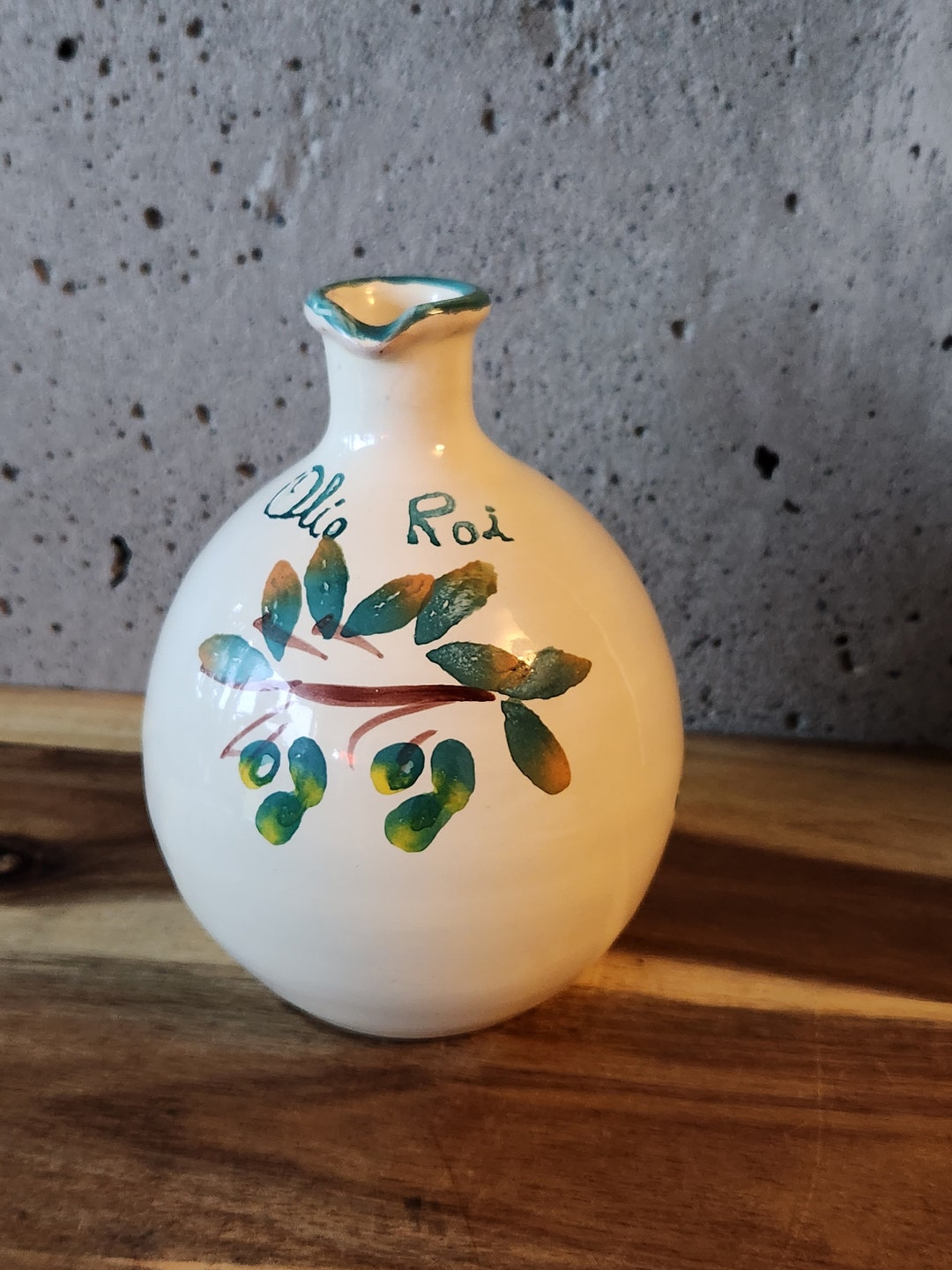 Vintage Patronelli Oronzo Grottaglie Ceramic Oil Decanter-made & Hand ...