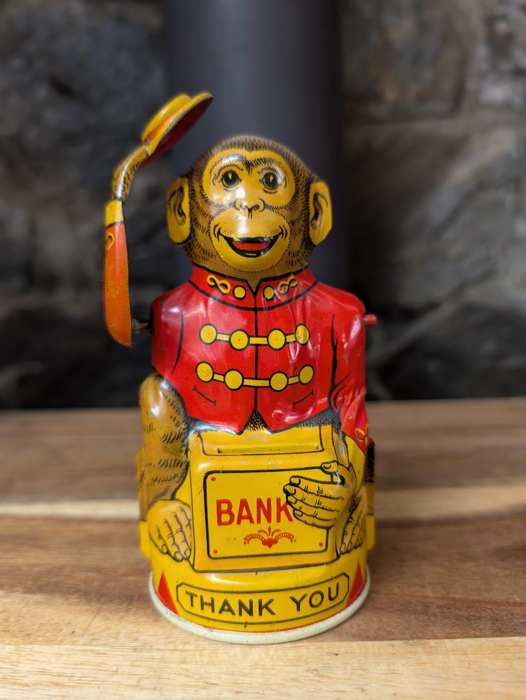 Vintage J.chein & Co. Tin Lithographed Mechanical Monkey Bank-circa ...