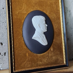 Vintage Wedgwood Black Jasperware Medallion Plaque of John F Kennedy ...