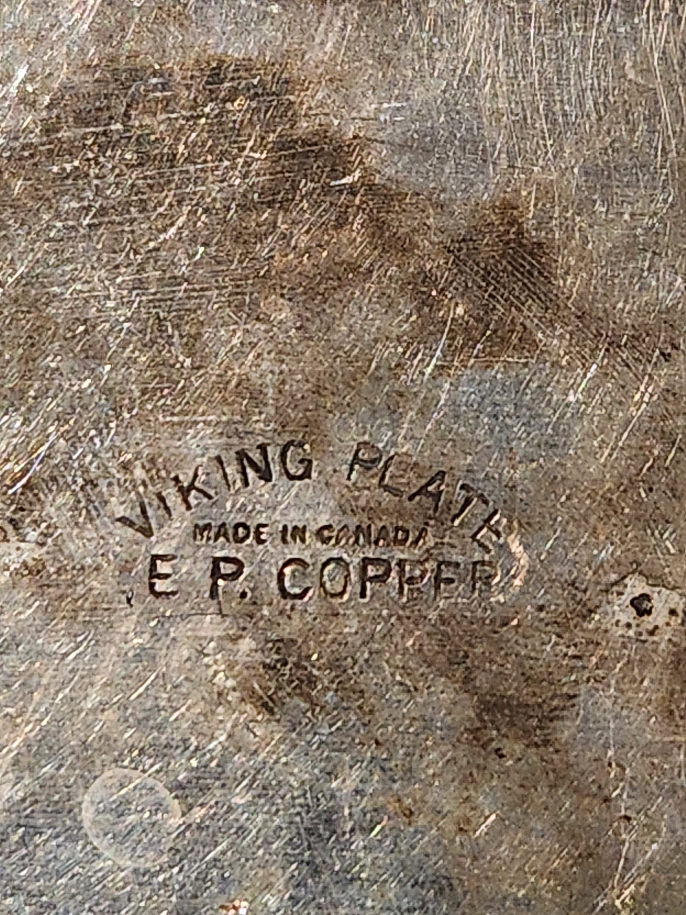 Vintage EP Copper Viking Plate-made in Canada-antique Tableware-viking ...