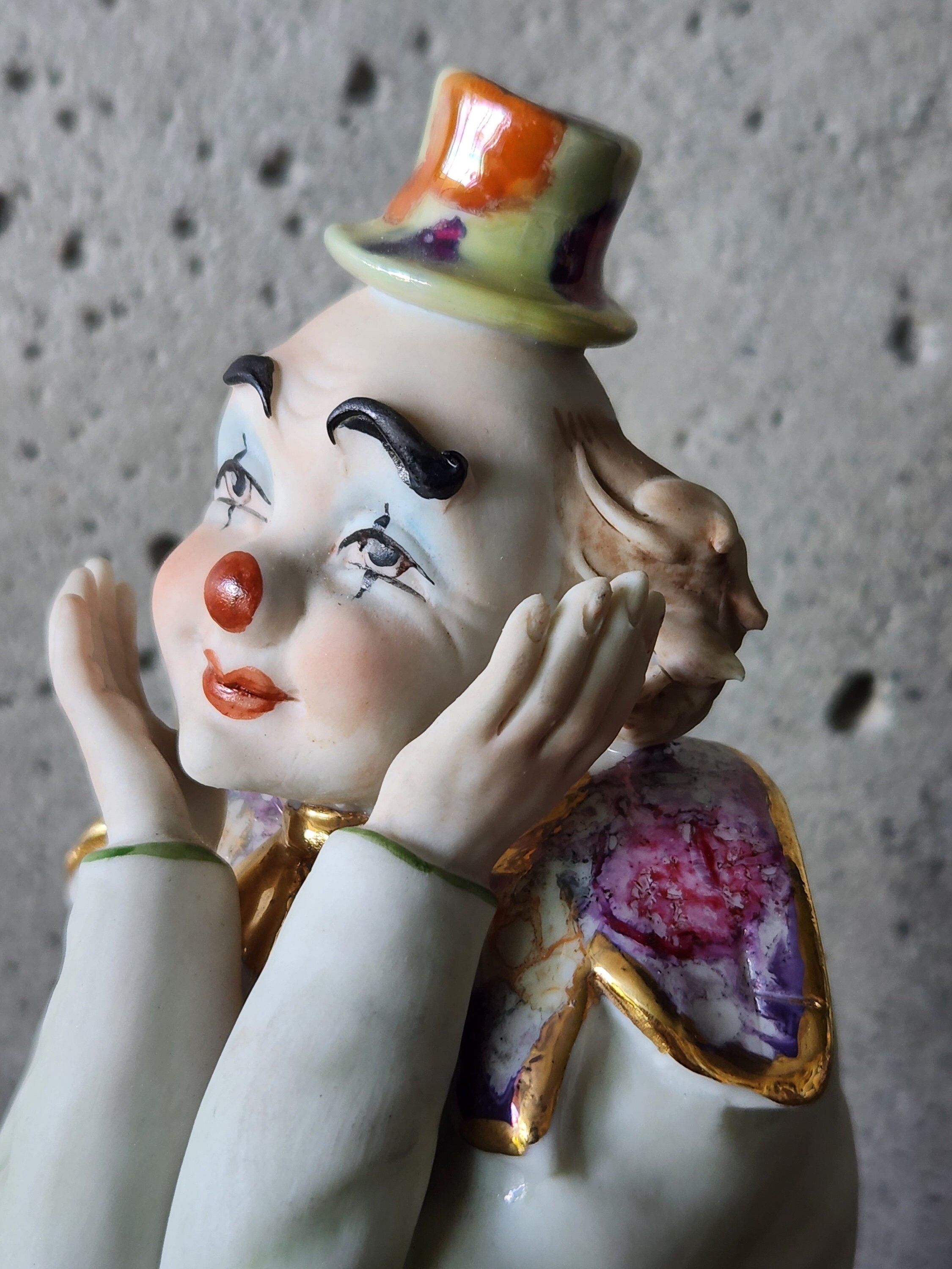 Vintage Vittorio Sabadin Porcelain Clown-hand Made & Hand Painted-rare ...