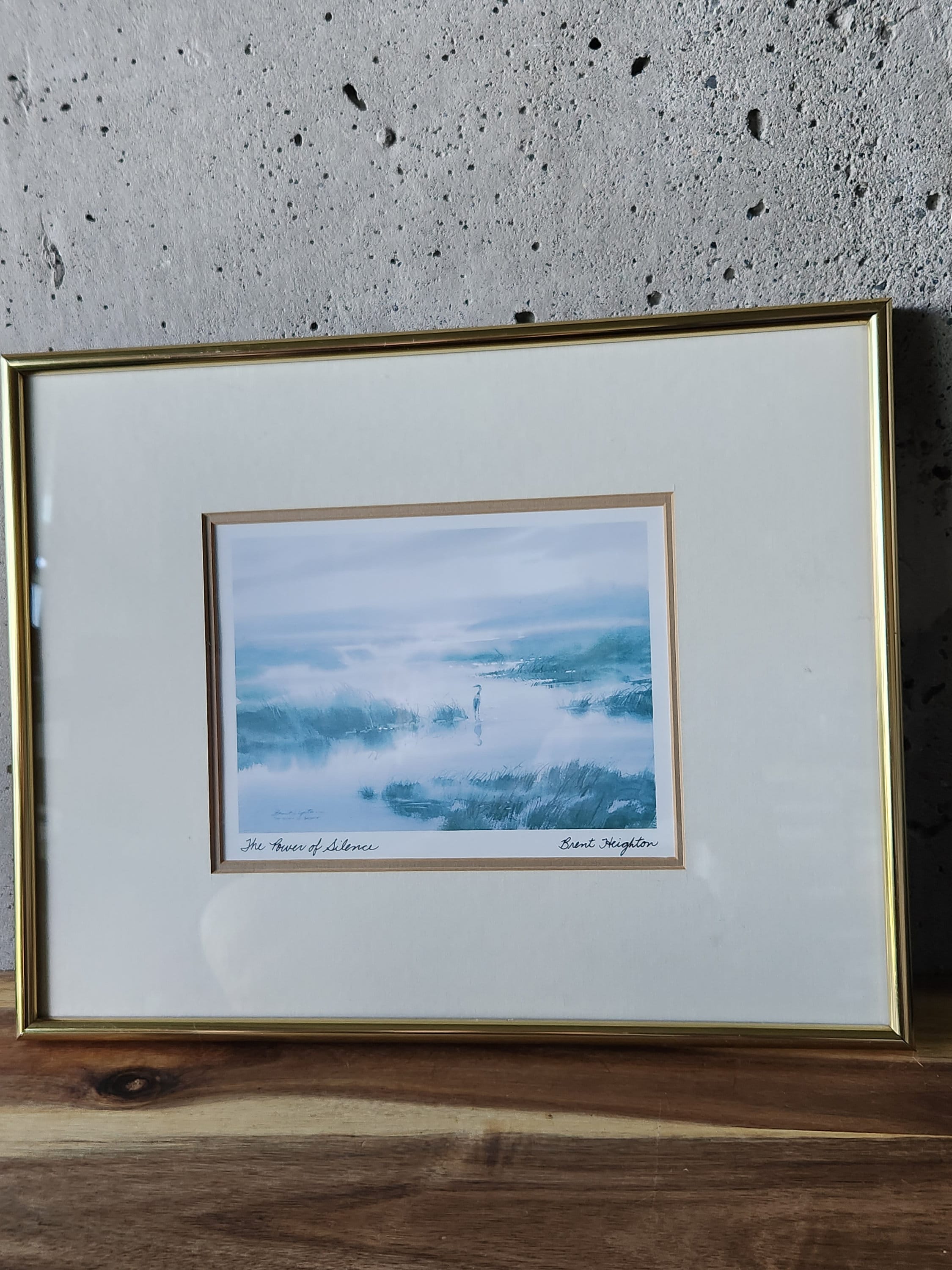 Vintage Framed Signed Brent Heighton Print-the Power of Silence-wall ...