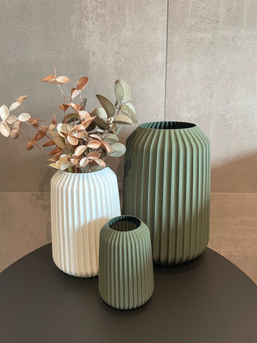 Vase "opal" / Waterproof / 6 Colors / 3 Sizes / Cut & Dried Flowers ...