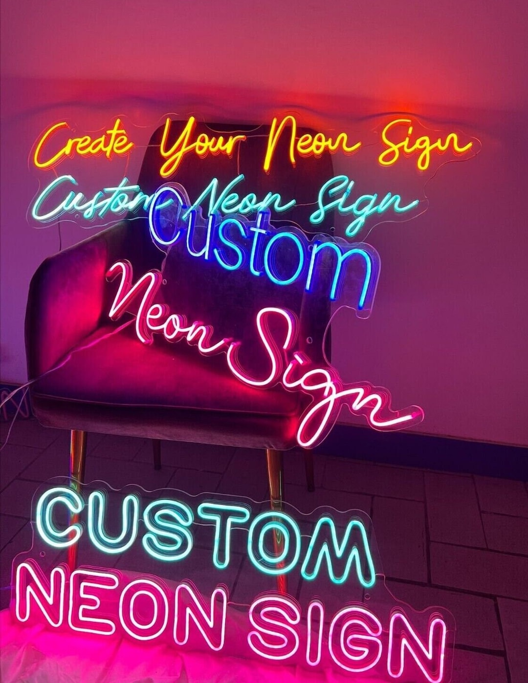 Custom Neon Sign Personalized Neon Logo Custom Neon Name Wall Decor ...