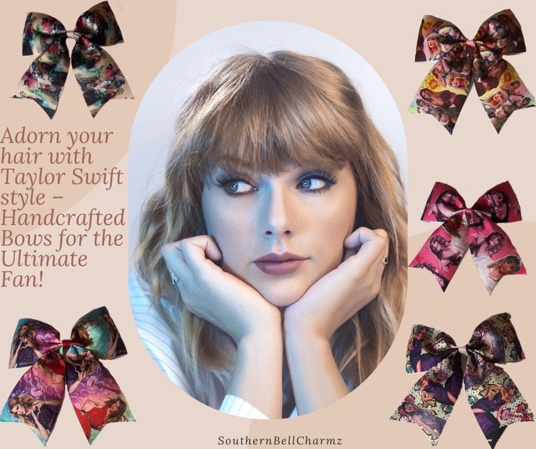 Taylor Swift Country Singer 6 Inch Cheer Style Hairbows Pink Purple ...