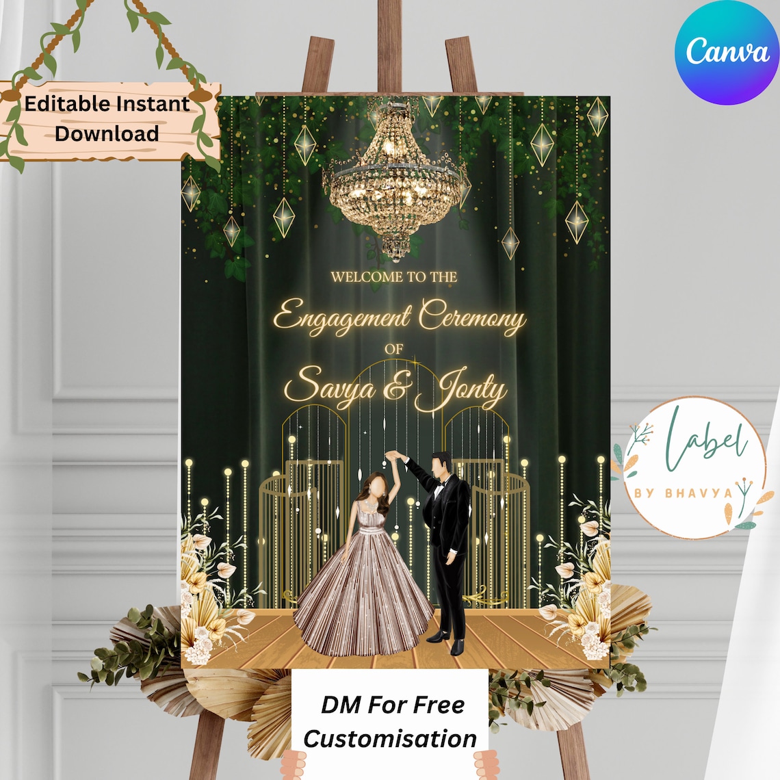 Editable Engagement Welcome Sign Template, Engagement Welcome Sign ...