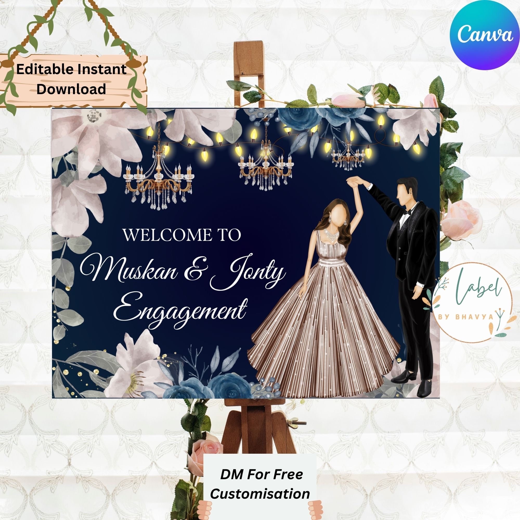 Editable Engagement Welcome Sign Template, Engagement Welcome Sign ...