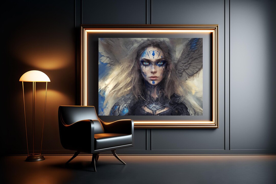 Viking Valkyrie Print Female Power Portrait Art Woman Art Print ...