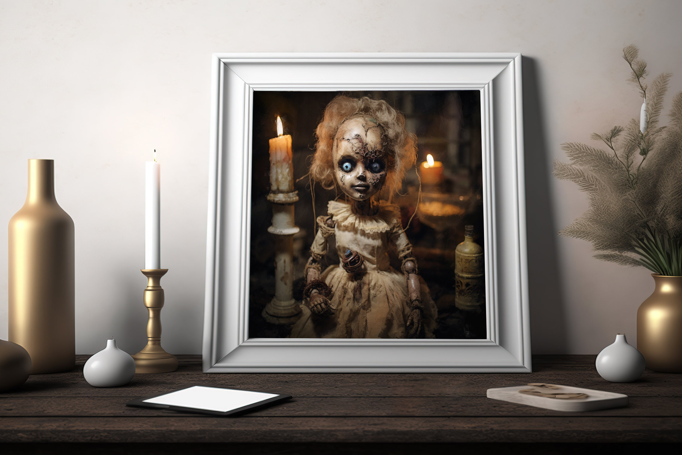 Scary Doll Art Dark Art Photo Creepy Dolly Art Prints Halloween Art Print Photo Doll Spooky ...