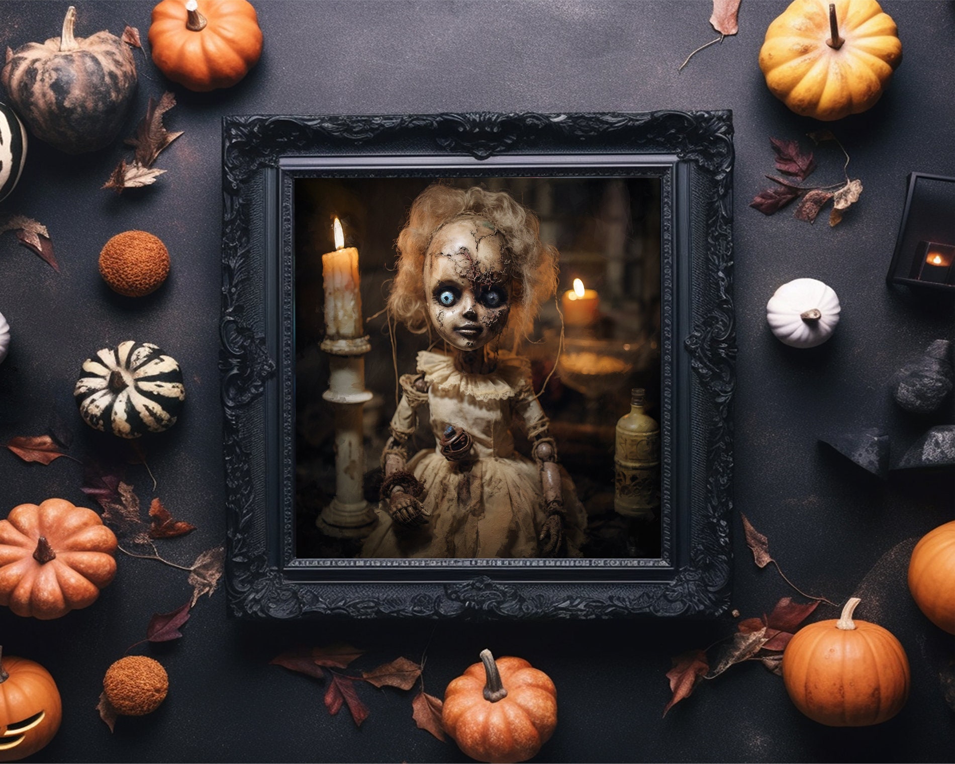 Scary Doll Art Dark Art Photo Creepy Dolly Art Prints Halloween Art Print Photo Doll Spooky ...
