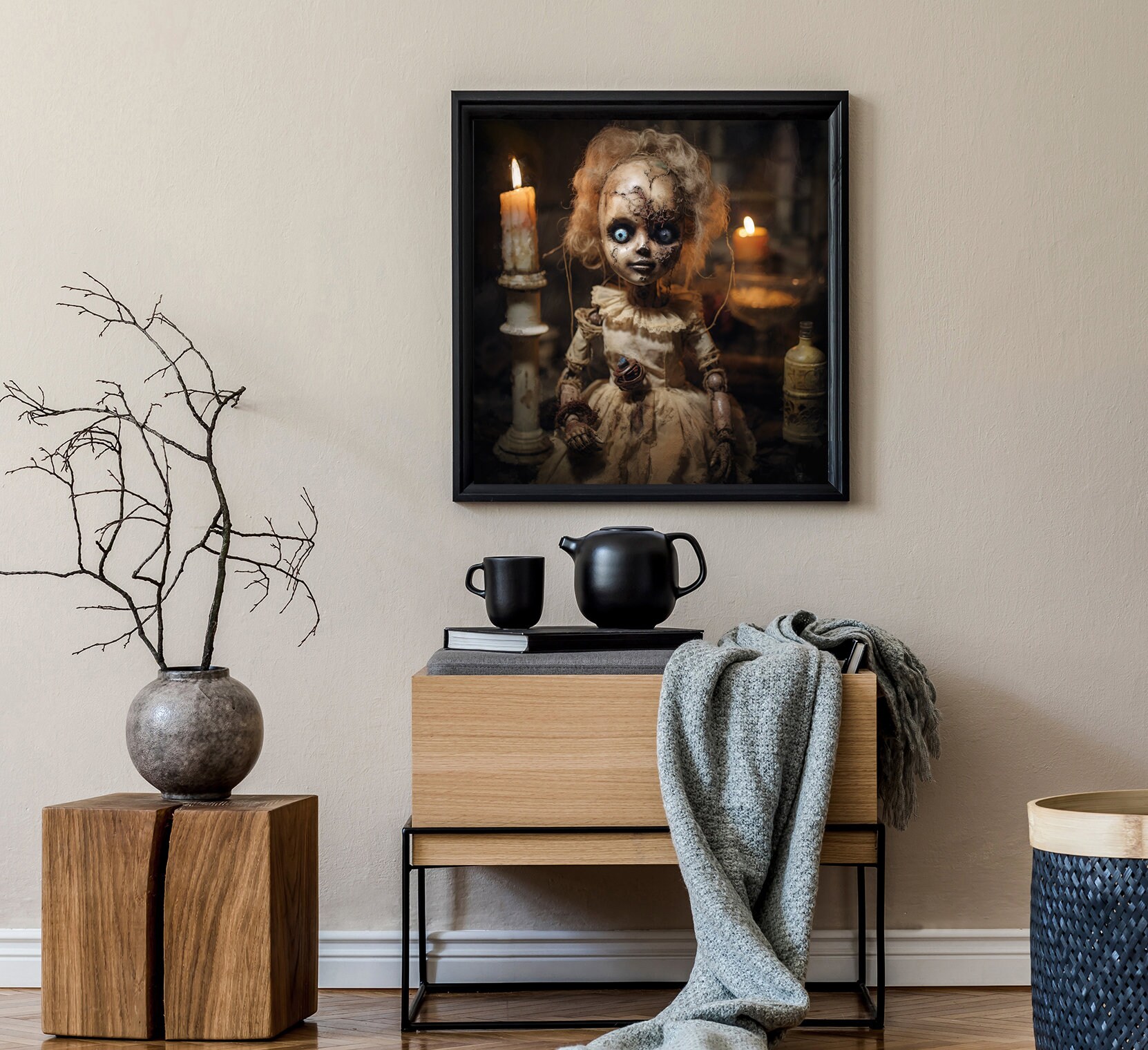 Scary Doll Art Dark Art Photo Creepy Dolly Art Prints Halloween Art Print Photo Doll Spooky ...