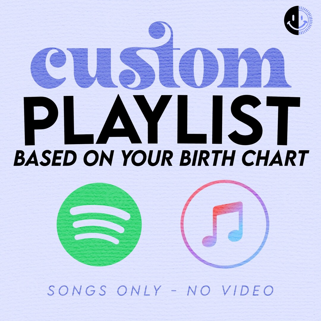 Custom Playlist Based on Your Birth Chart || Starlist - No Video - Etsy