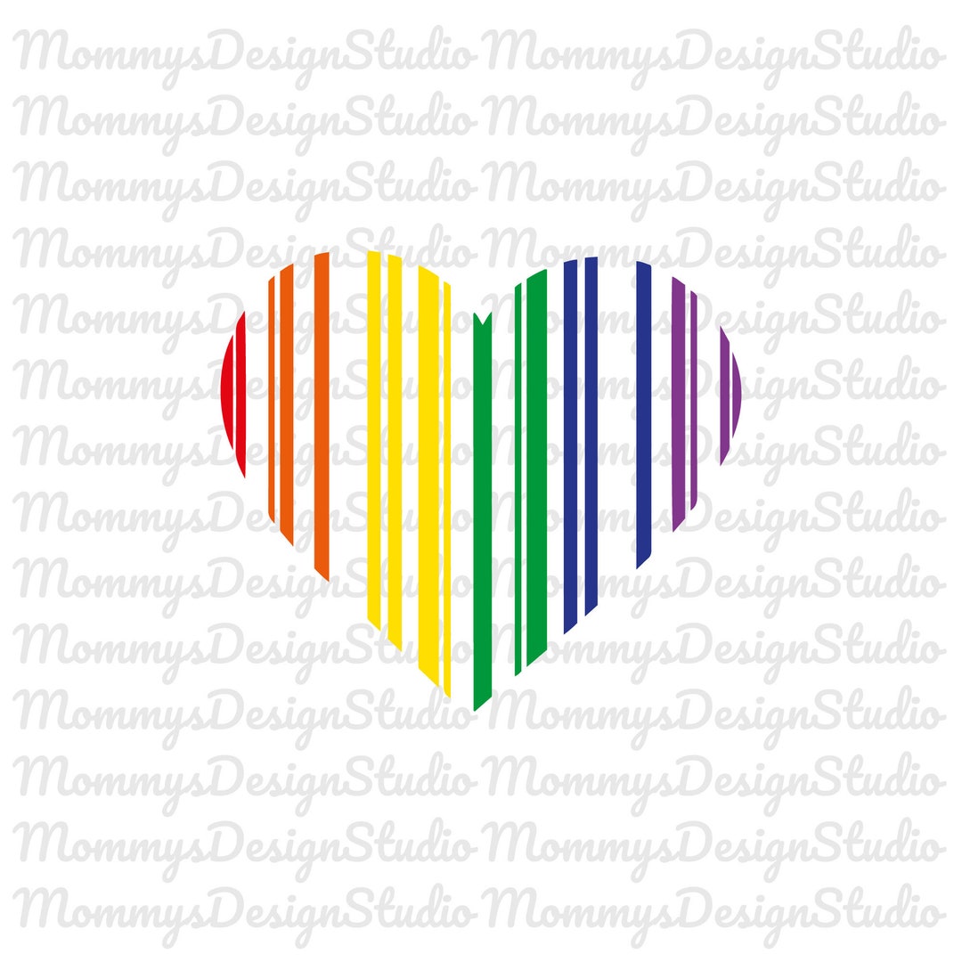 Pride Heart Svg, LGBTQ Love SVG, Pride Heart Cut Files, Pride Heart ...
