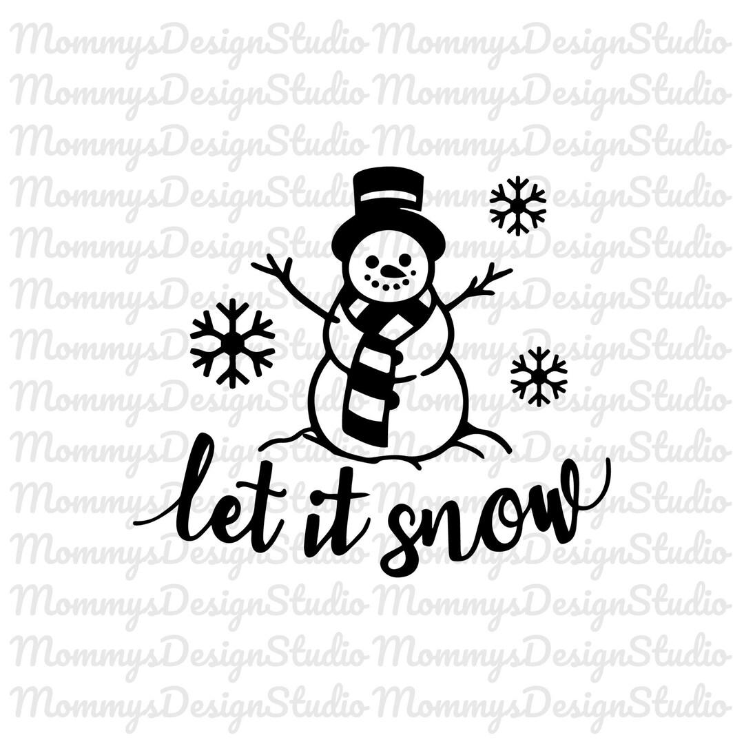 Let It Snow SVG, Snowman SVG, Merry Christmas SVG, Christmas Snowman ...