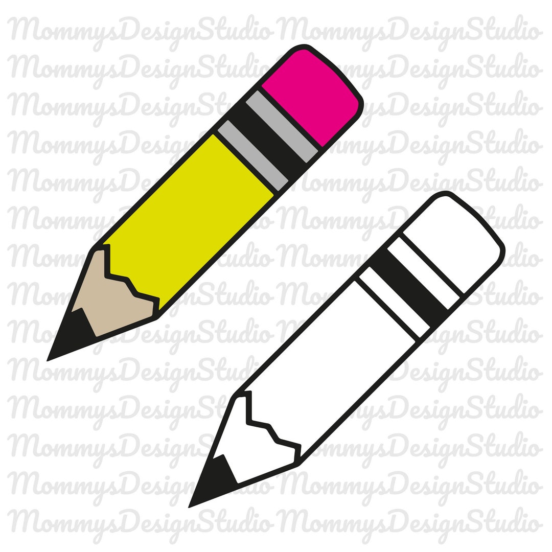 Pencil SVG File - Pencil Clip Art - Teachers Pencil Cut File Silhouette ...