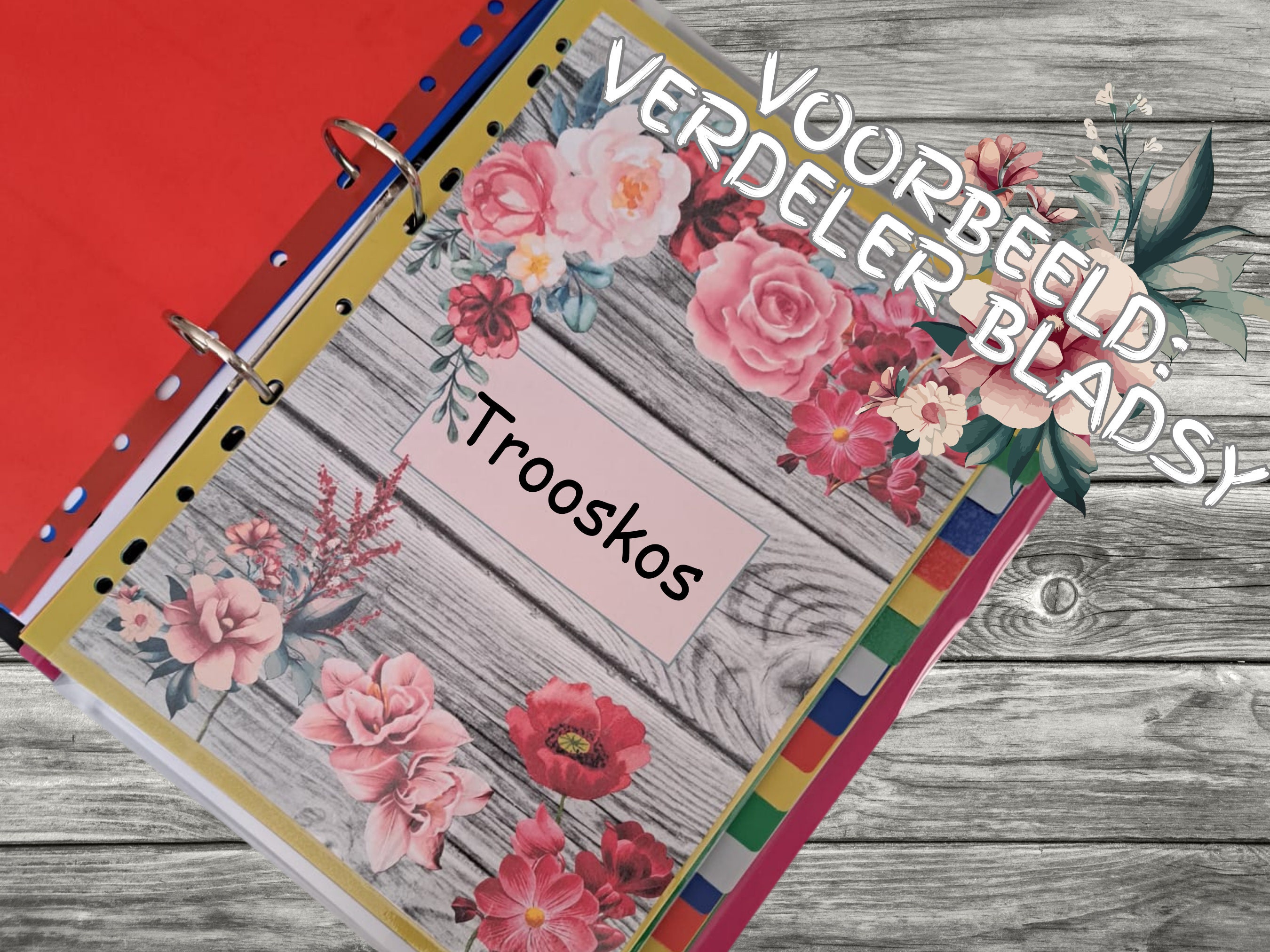 DIY Afrikaans Recipe Binder Printable, Floral Cover, Personalized A4 ...