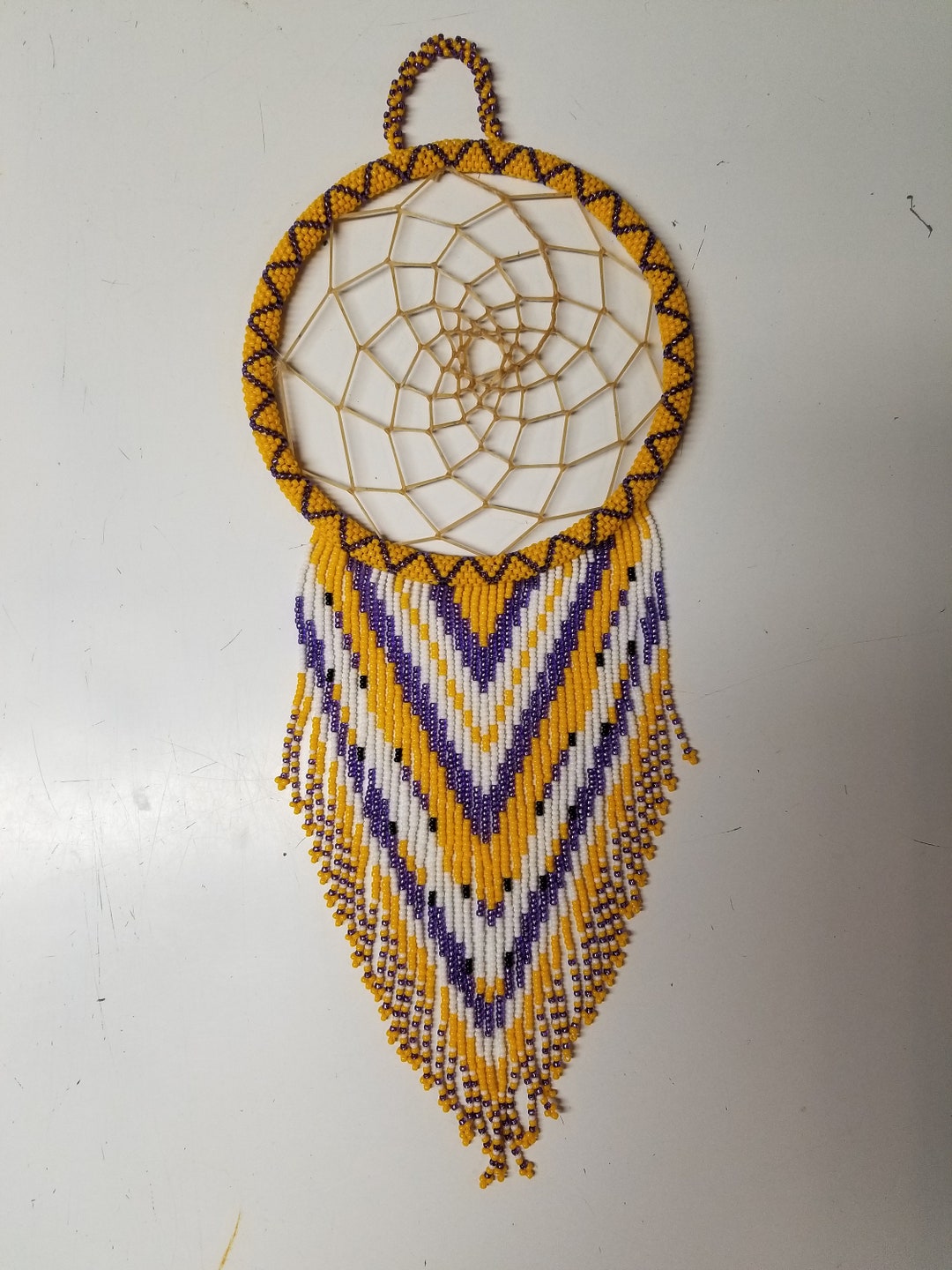 6 Inch Beaded Dreamcatcher in LSU Colors - Etsy