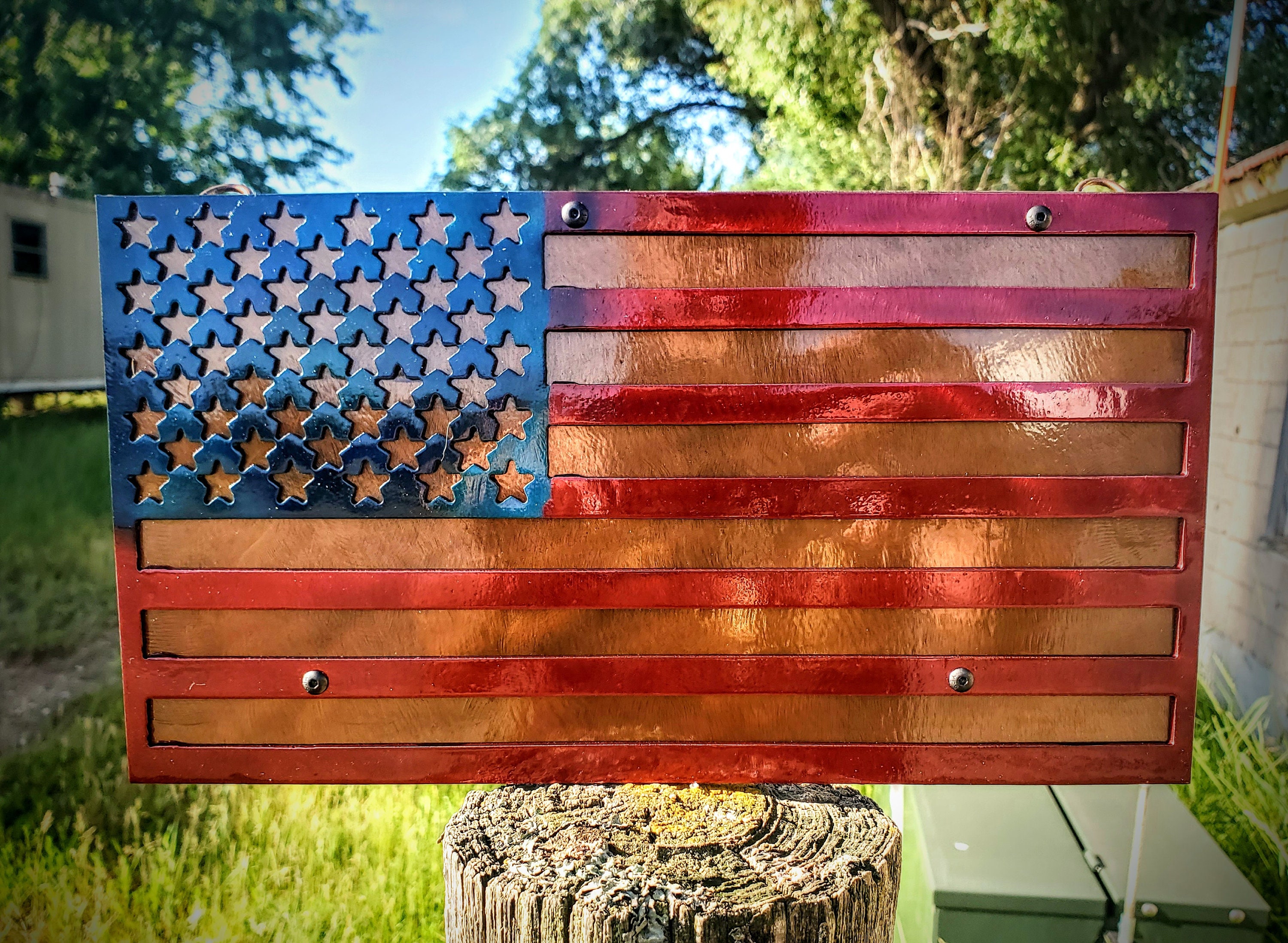 American Flag, Metal Flag, Metal Wall Art, Made in USA - Etsy