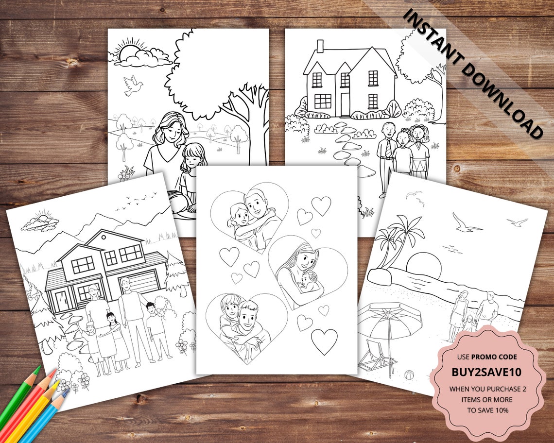 Printable Family Coloring Pages, Family Day Coloring, Happy Family ...