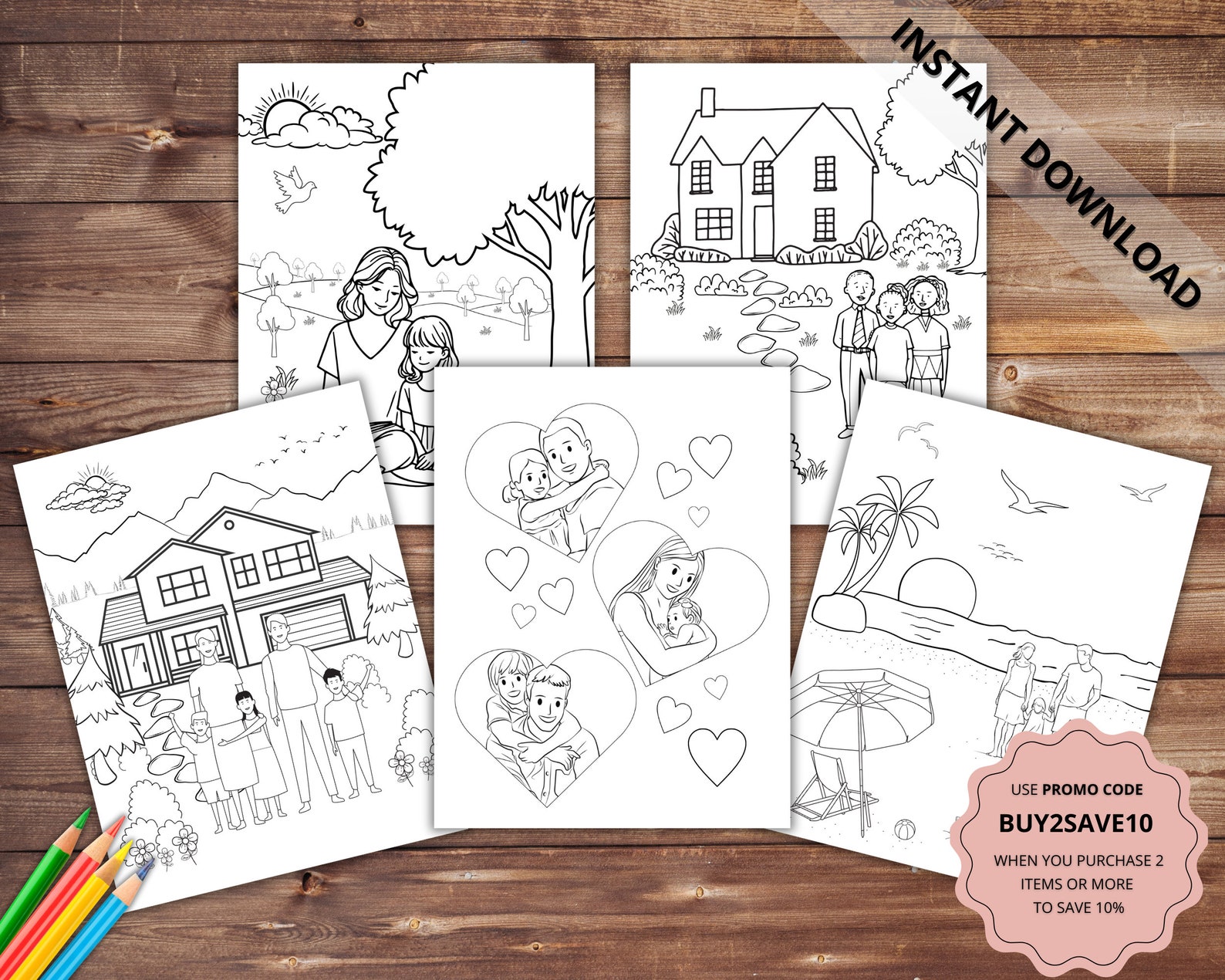 Printable Family Coloring Pages, Family Day Coloring, Happy Family ...