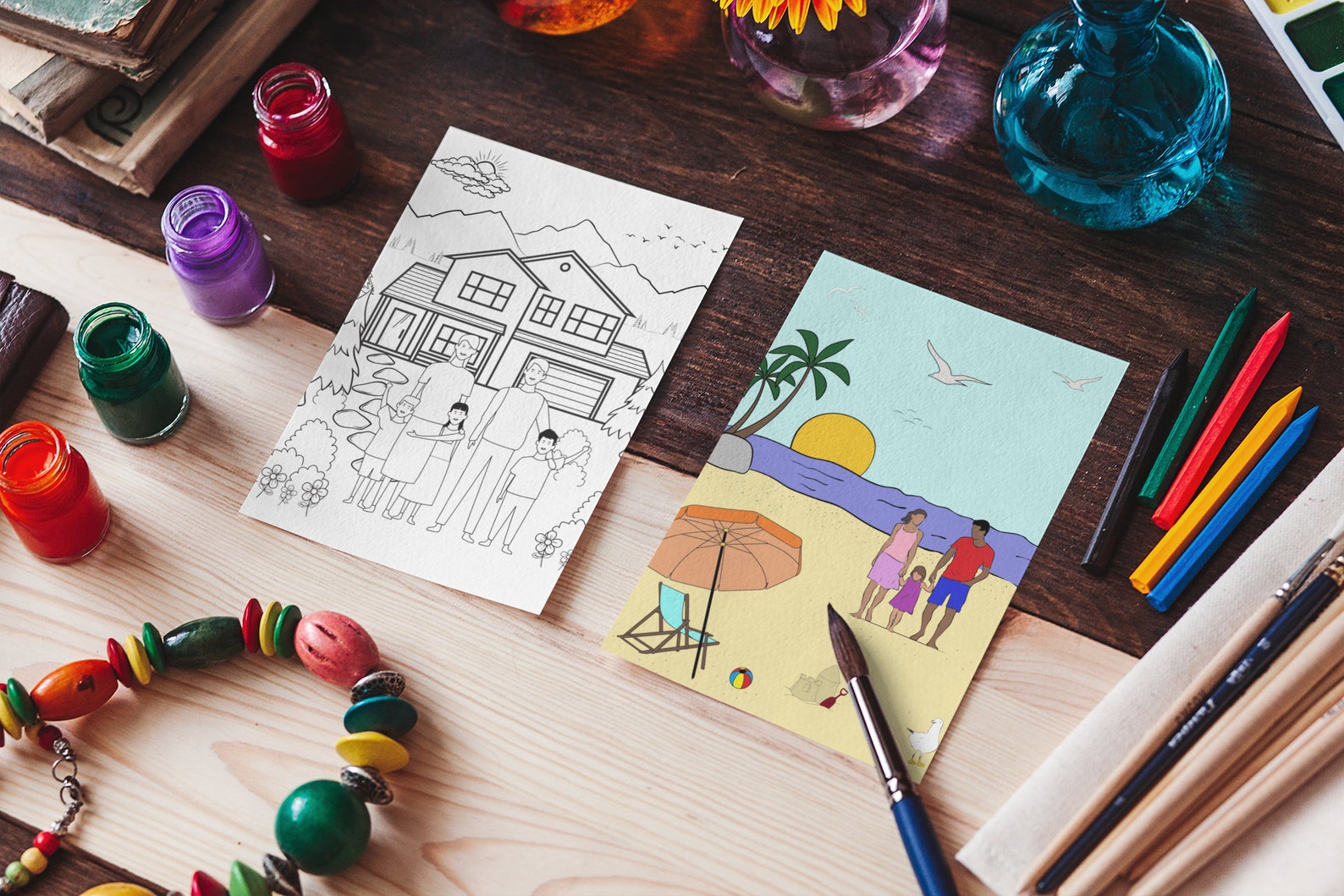 Printable Family Coloring Pages, Family Day Coloring, Happy Family ...