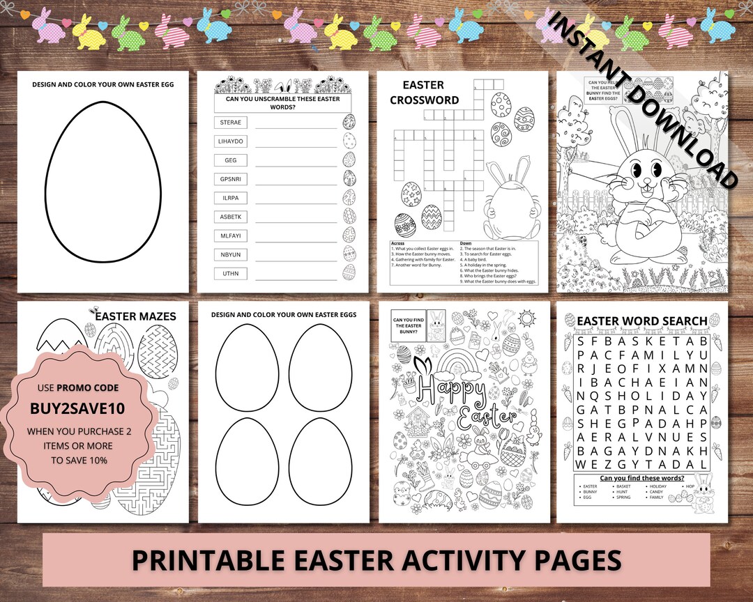 Easter Activity Sheets, Easter Coloring Pages, Easter Activities for ...