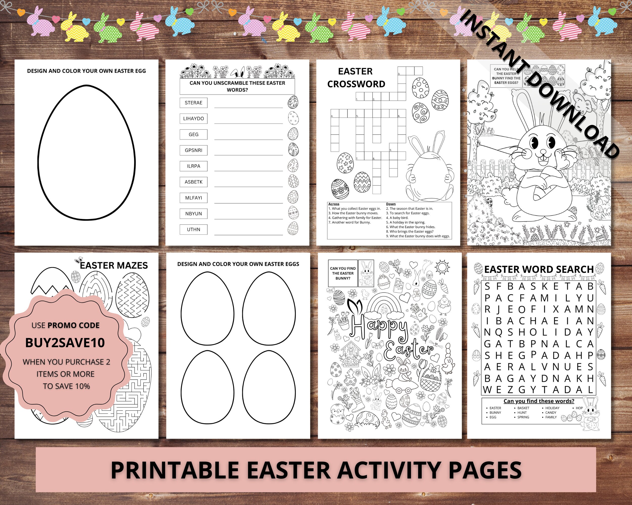 Easter Activity Sheets, Easter Coloring Pages, Easter Activities for ...