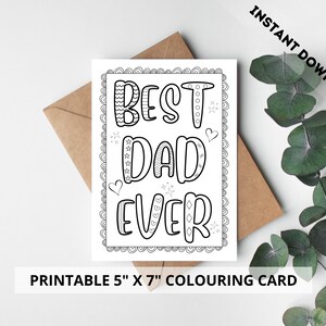Printable Coloring Card for Dad: Father's Day Birthday Gift (PDF) - Etsy