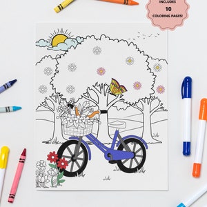 Printable Spring Coloring Pages, Spring Coloring, Kids Coloring Pages ...