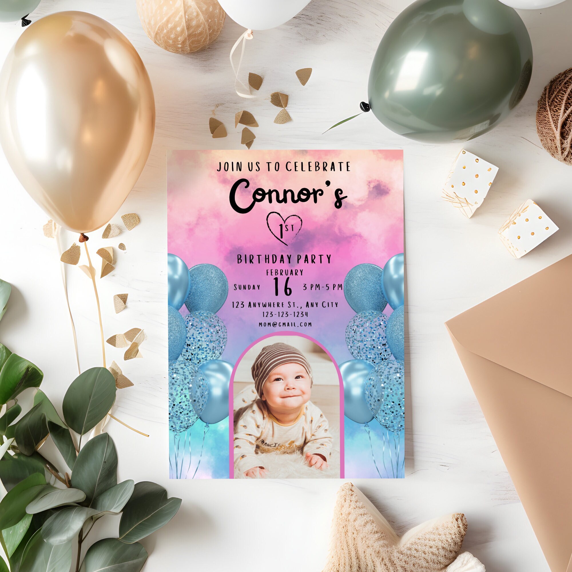 Printable Custom Birthday Invitation, Printable Personalized Invitation ...