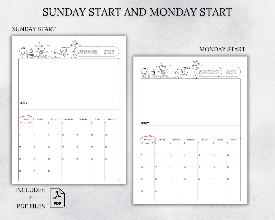 2025 Coloring Calendar: Monthly Planner for Kids (printable PDF) - Etsy