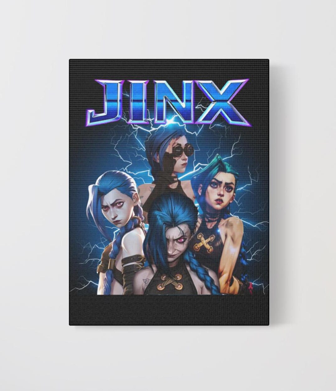 Jinx Wall Art, Arcane Season Poster, Jinx Art Canvas, Arcane Movie ...
