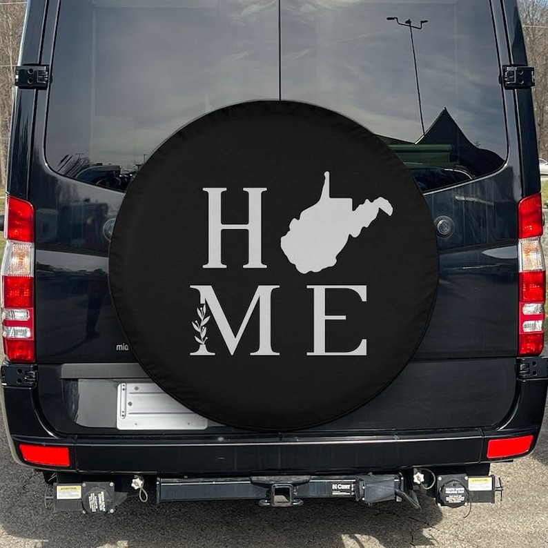 West Virginia State Custom RV Spare Tire Cover With Backup Camera Hole ...