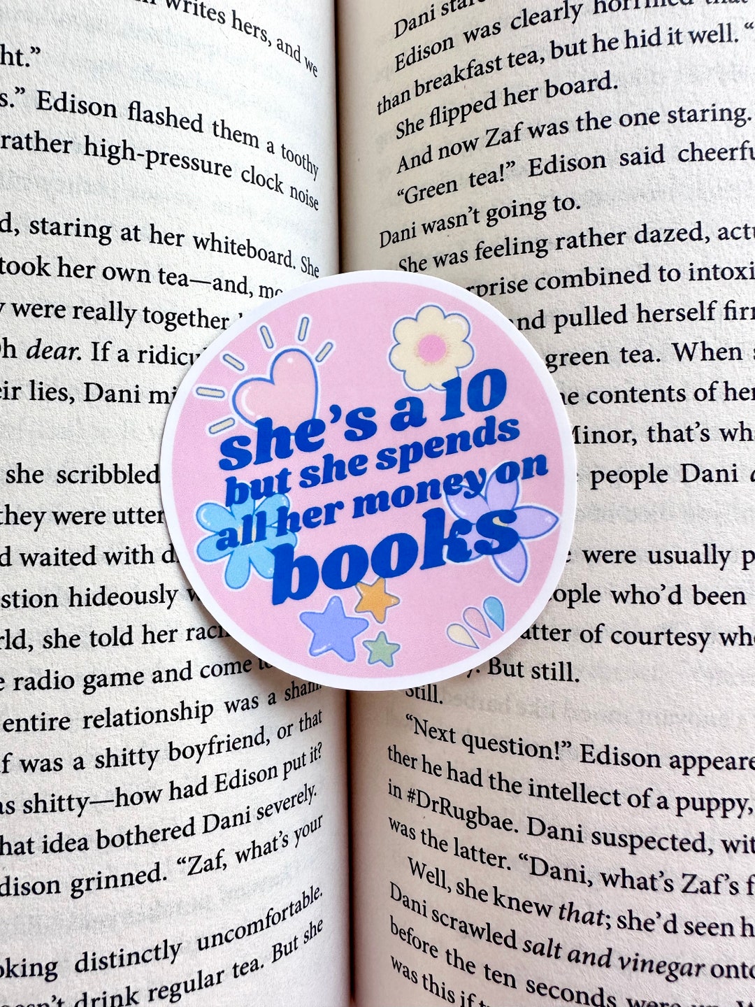 Shes a Ten Sticker Spends Money on Books Sticker Booktok Sticker Kindle ...