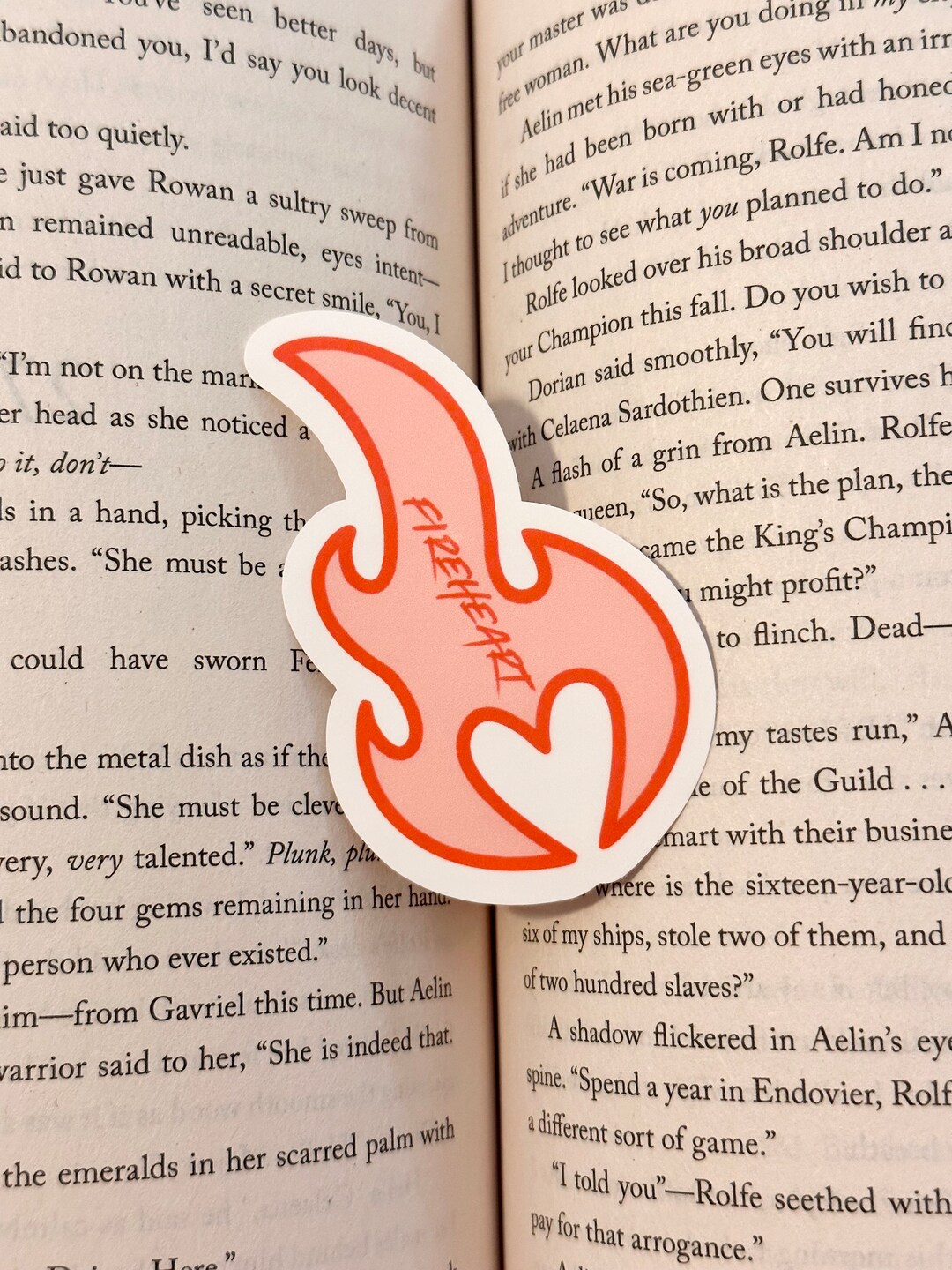 Fire Heart Flame Sticker TOG Sticker fantasy Sticker Booktok Sticker ...