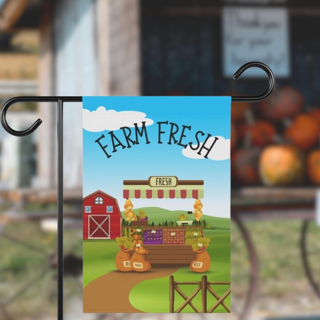 Farm Fresh Garden & House Banner, Rural Country Farm Banner - Etsy