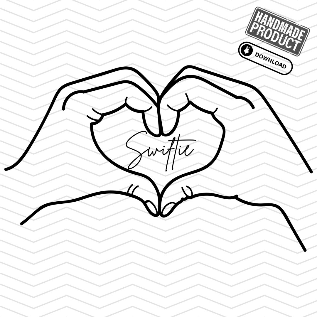 Swift Heart Hands PNG and SVG, Taylor Fan Digital Download - Etsy