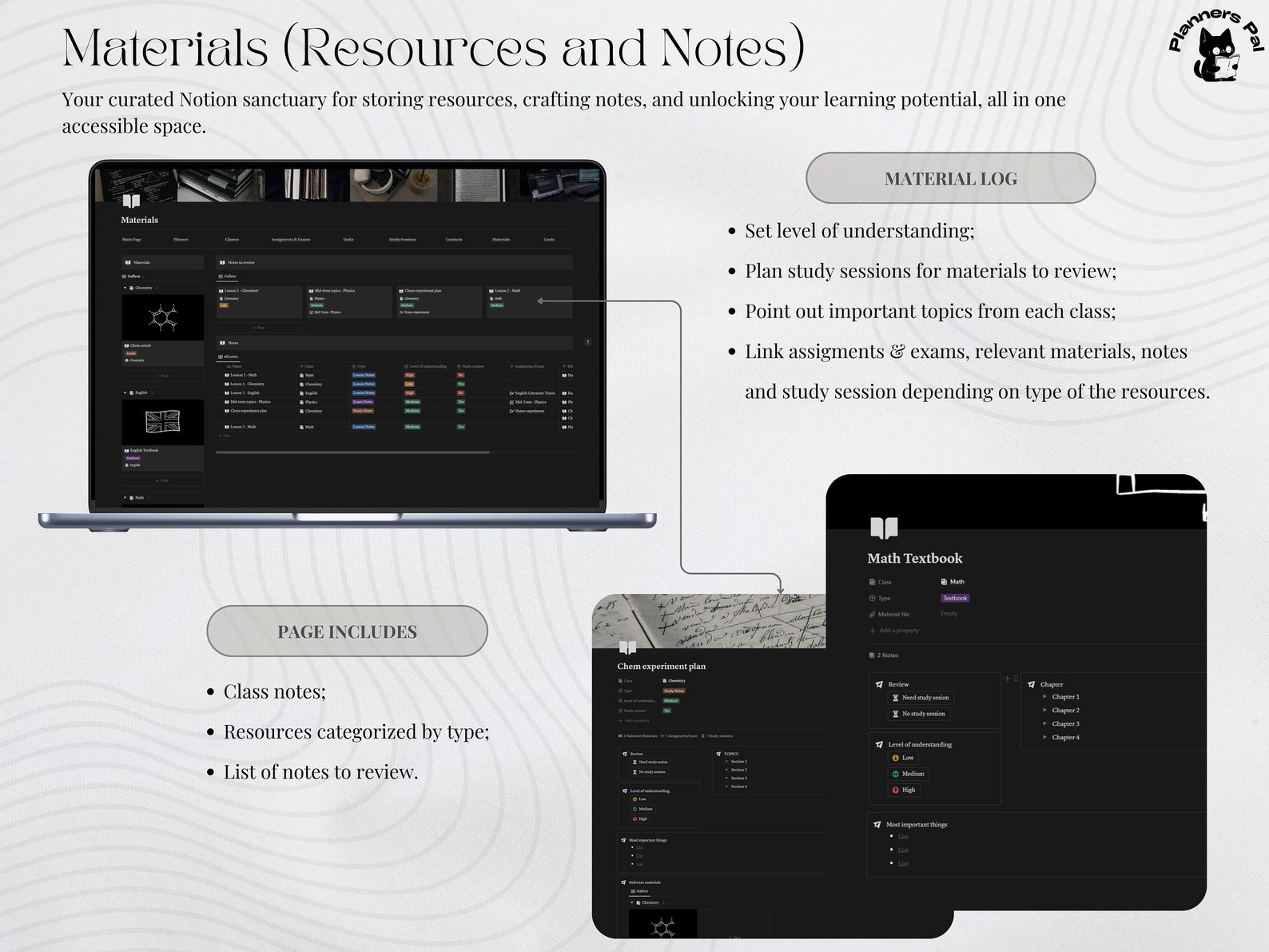 Black Student All-in-one Planner DARK MODE Ultimate Notion Planner ...