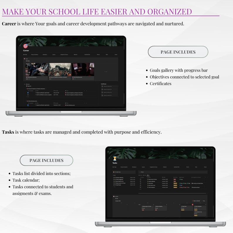 Notion Teacher Planner | DARK MODE | Lesson Planner | Teacher ...