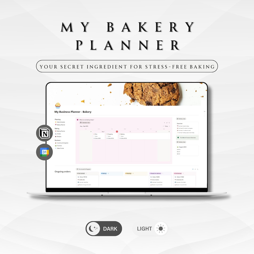My Business Planner - Bakery | Notion Business Planner | Bakery ...