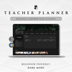 Notion Teacher Planner | DARK MODE | Lesson Planner | Teacher ...