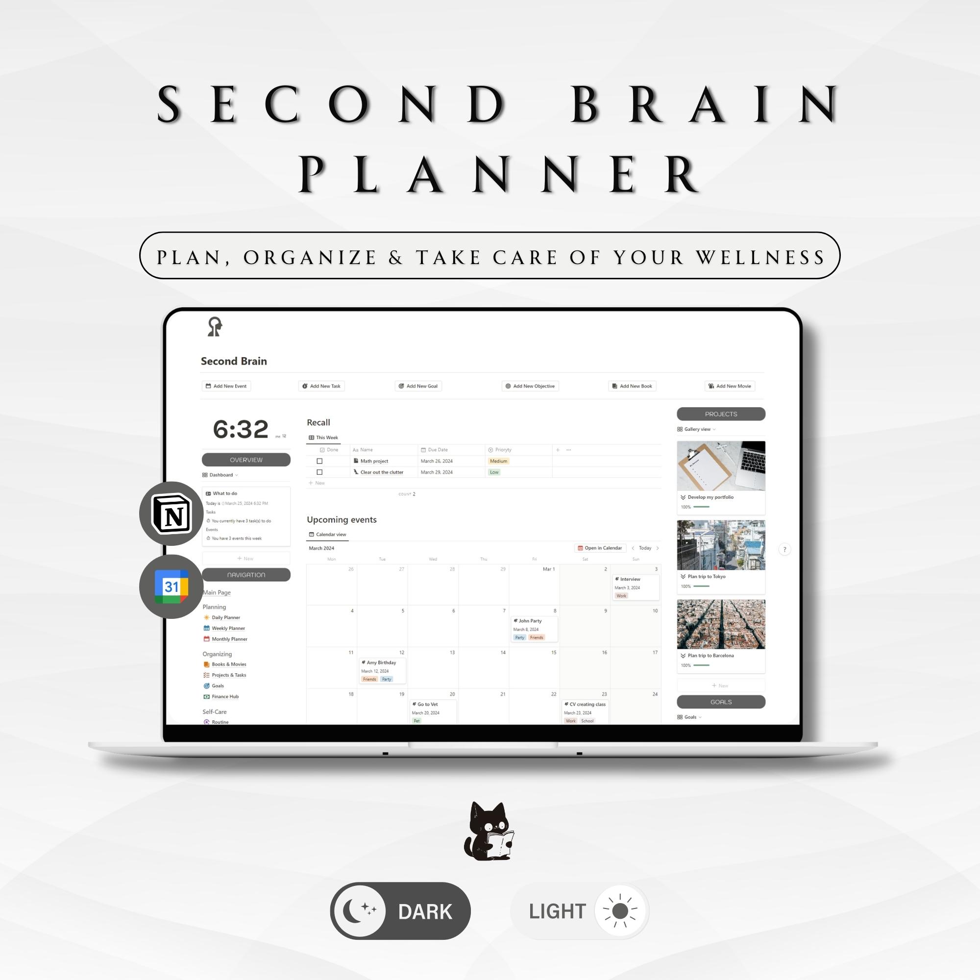 Ultimate Second Brain Planner | Notion Digital Brain | Notion Life ...