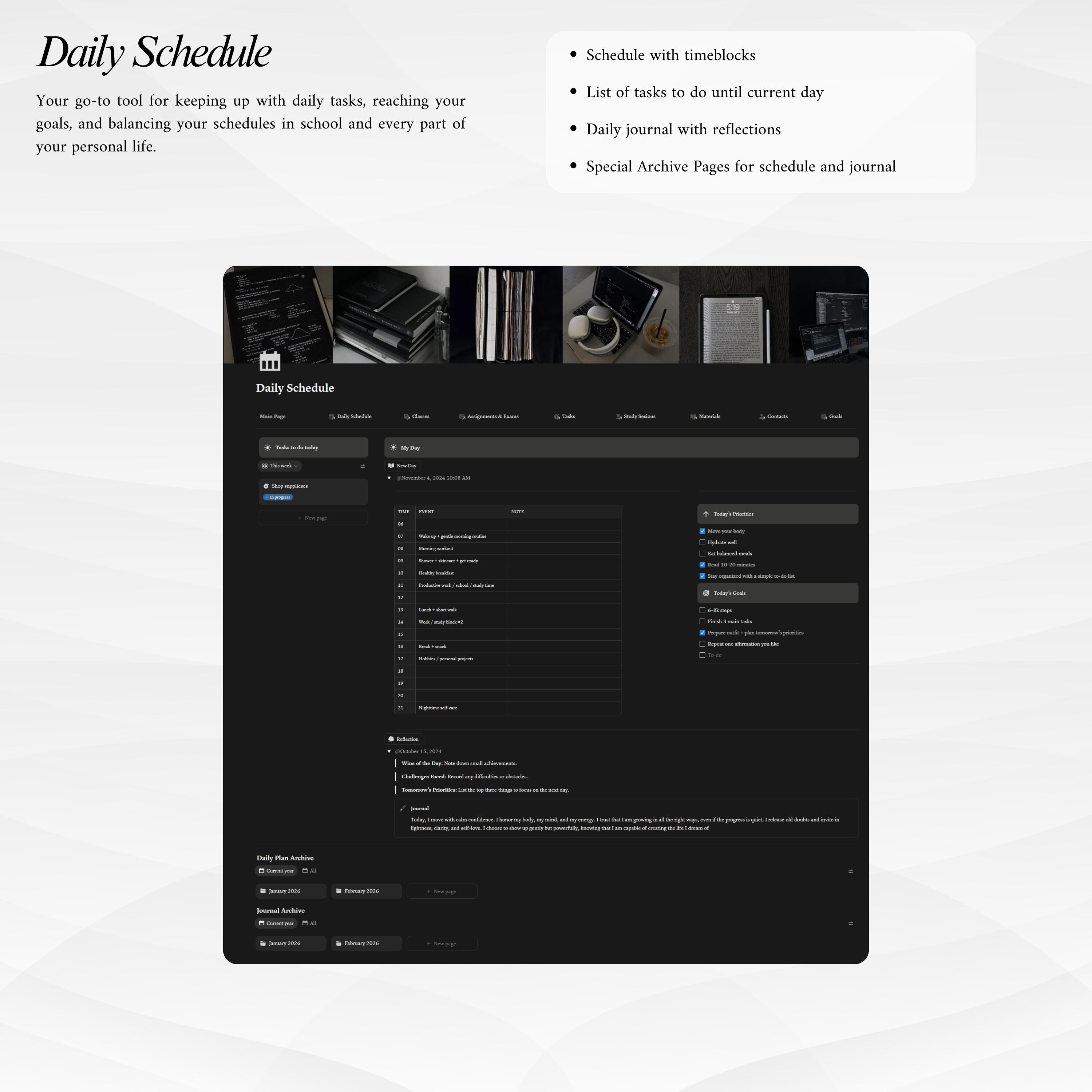 Black Student All-in-one Planner | DARK MODE | Ultimate Notion Planner ...
