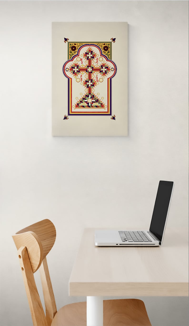 Syriac Cross Printed on Canvas 20 X 30 Inches Wall Hanging, Syriac ...