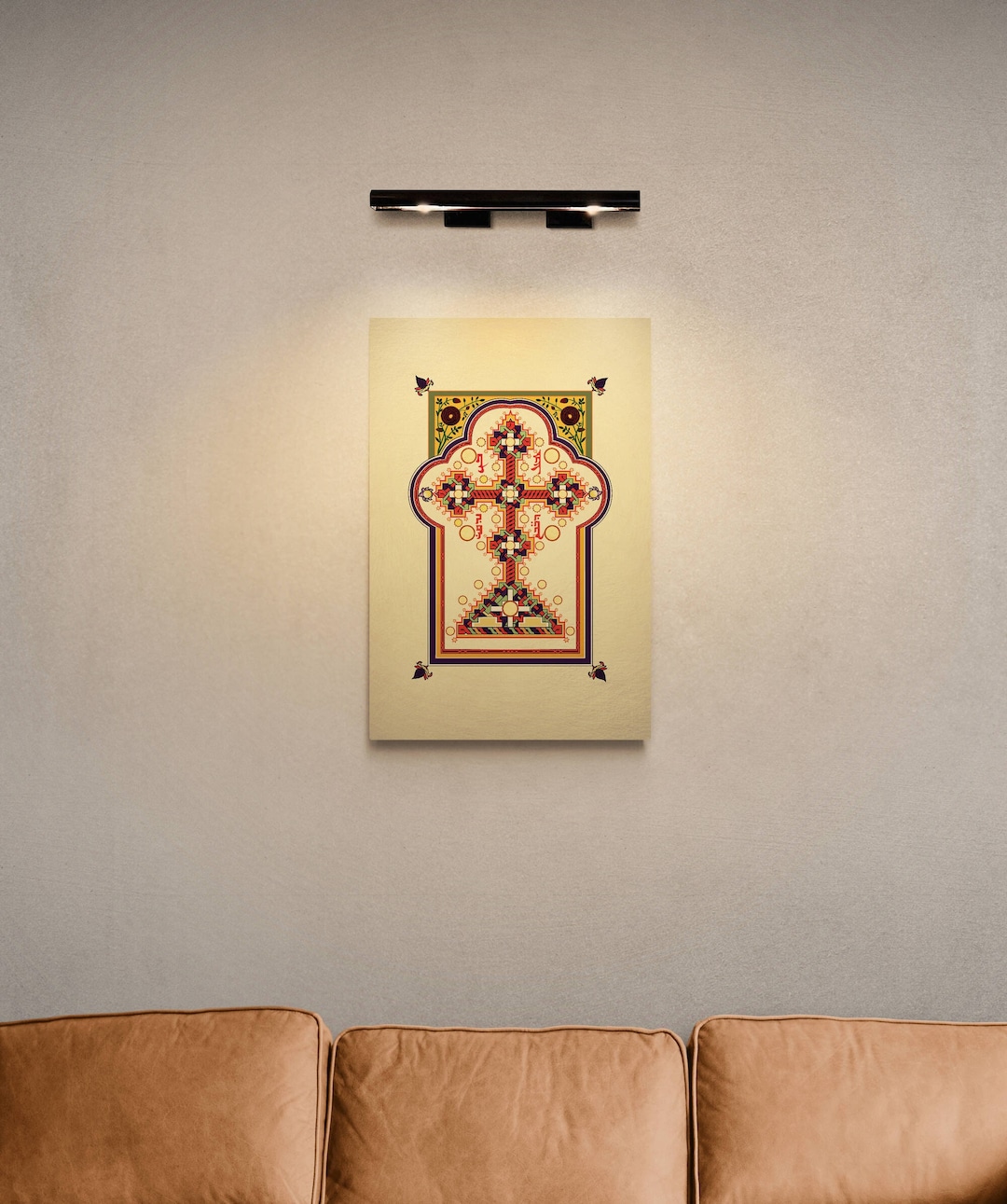 Syriac Cross Printed on Canvas 12 X 18 Inches Wall Hanging, Syriac ...