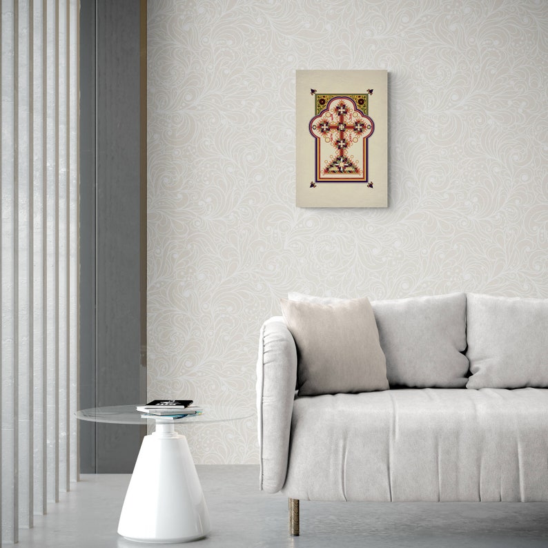 Syriac Cross Printed on Canvas 16 X 24 Inches Wall Hanging, Syriac ...