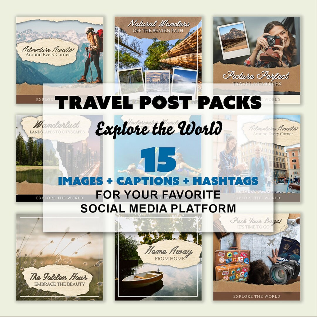 Travel Post Packs: Explore the World - Etsy