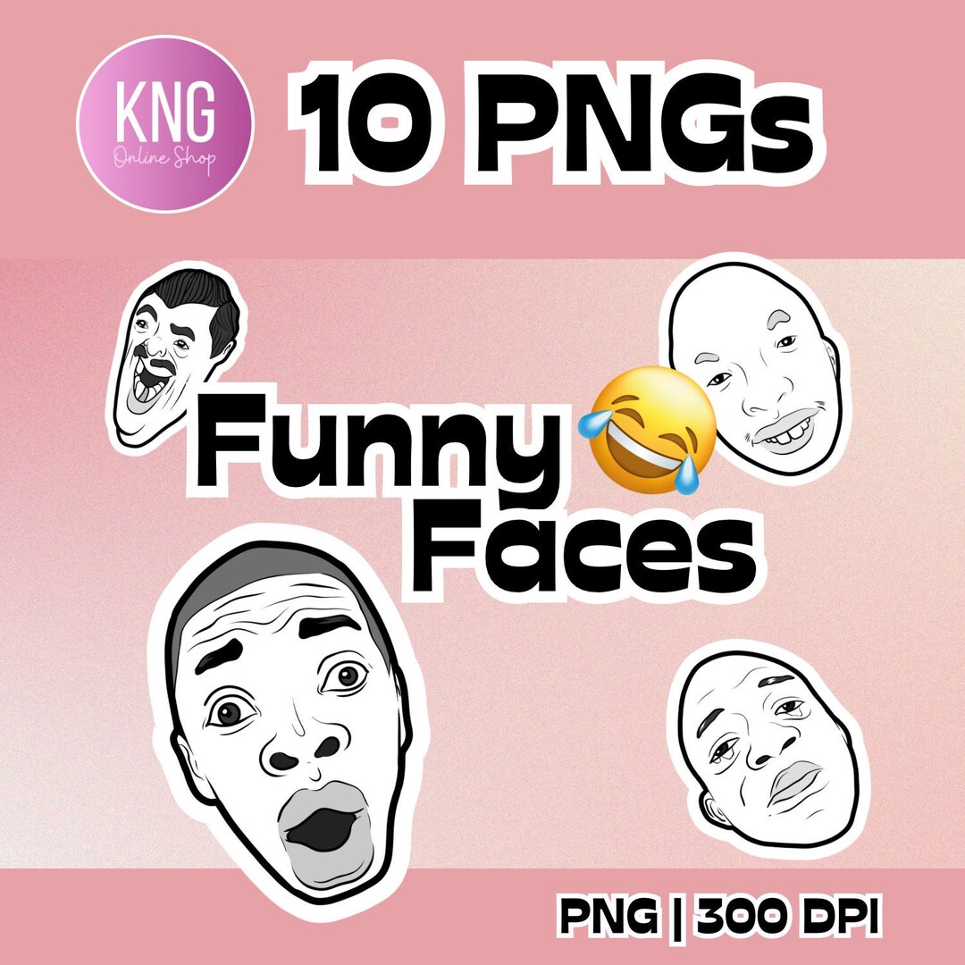 Hilarious Meme Faces Clipart Bundle 10 Funny Pngs Digital - Etsy