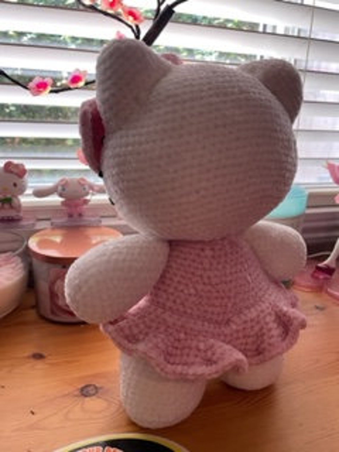 Crochet Hello Kitty Plushie, Hello Kitty Plushie, Cute Crochet Plushie ...