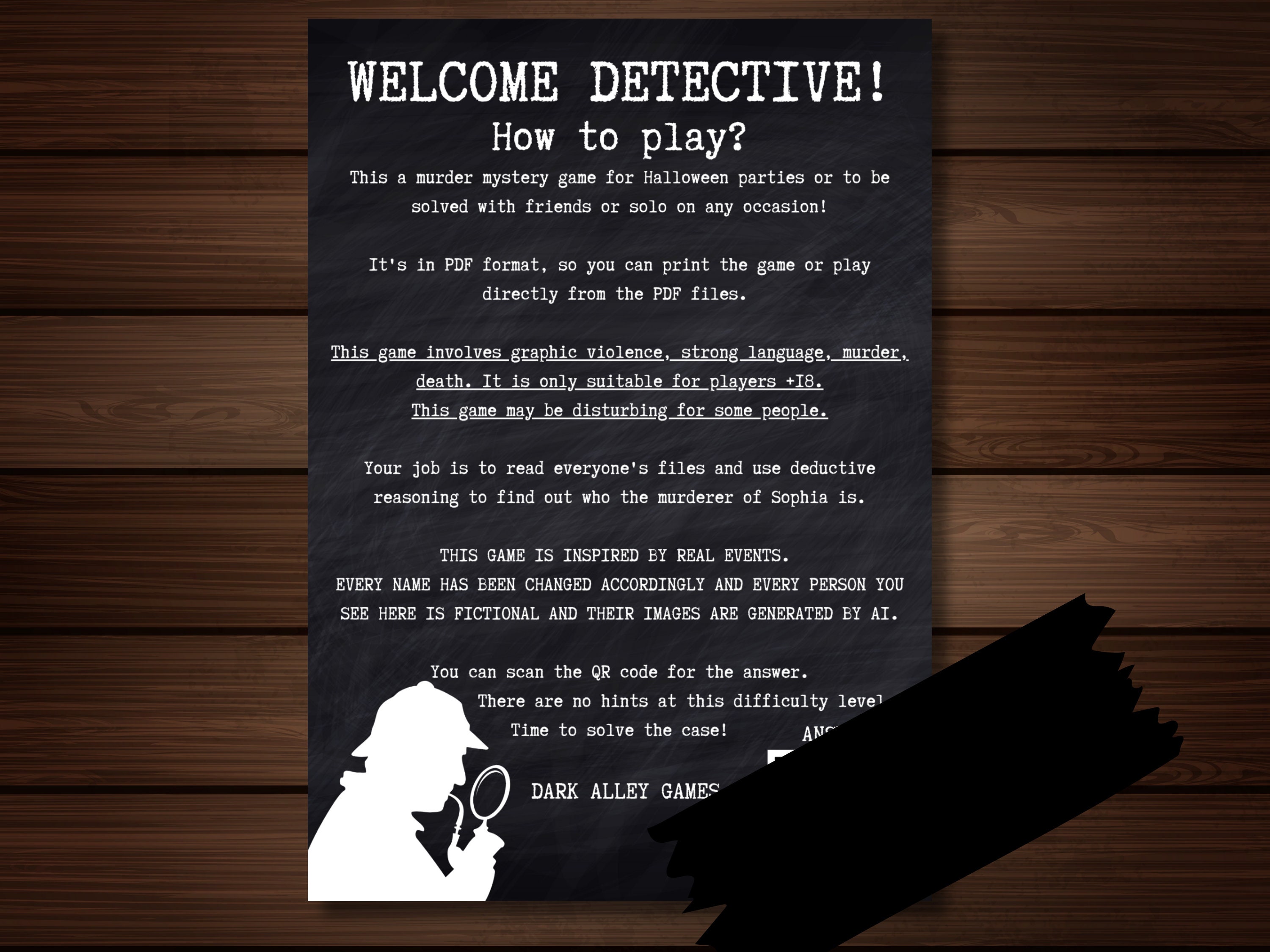 Murder Mystery Game Printable Party Game Unsolved Case Printable Game ...